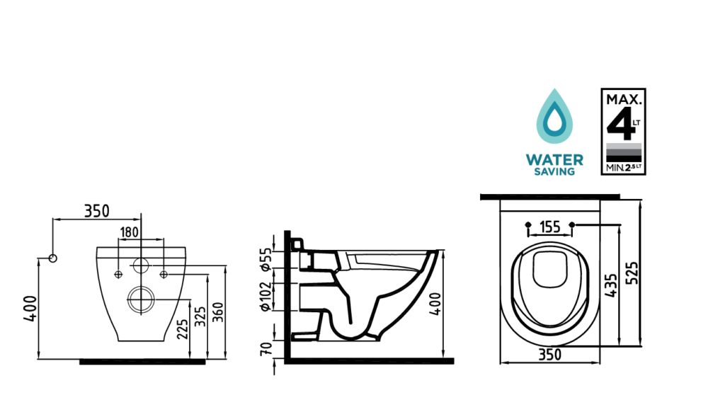 WALL HUNG WC PAN – İbre Yapı